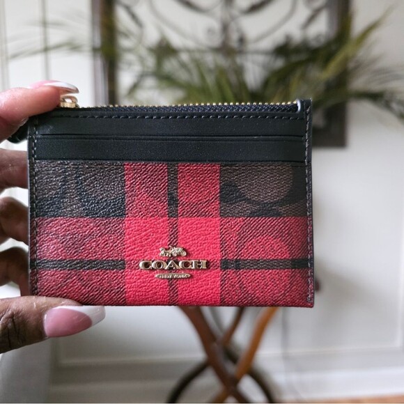 Coach | Bags | Coach Mini Skinny Id Case In Signature Canvas With Field ...